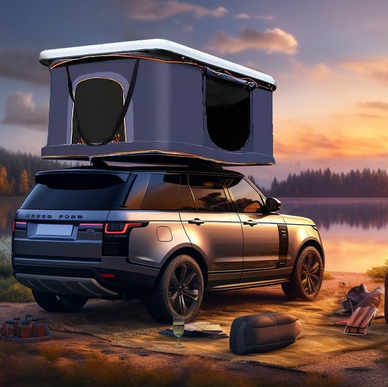 Hard shell direct lifting roof tent - Finecampings provide with roof ...